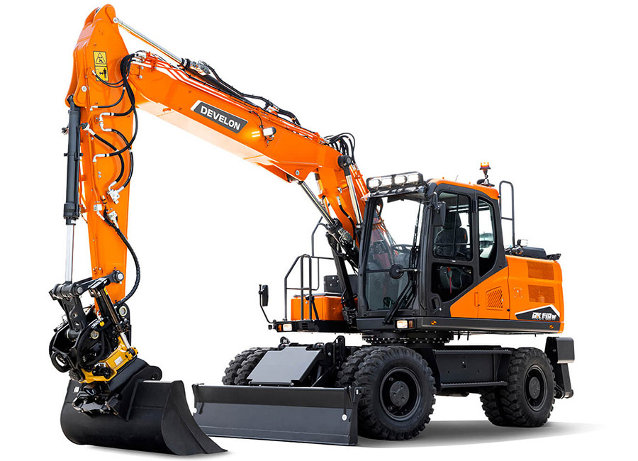 Excavadoras sobre neumáticos develon DX190WA - VialFe