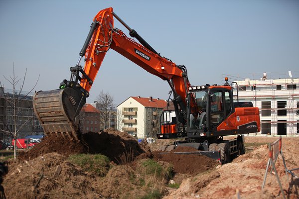Excavadoras sobre neumáticos doosan DX210W - VialFe